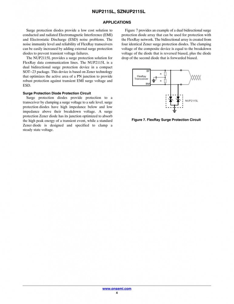 NUP2115LT1G technical document page 4