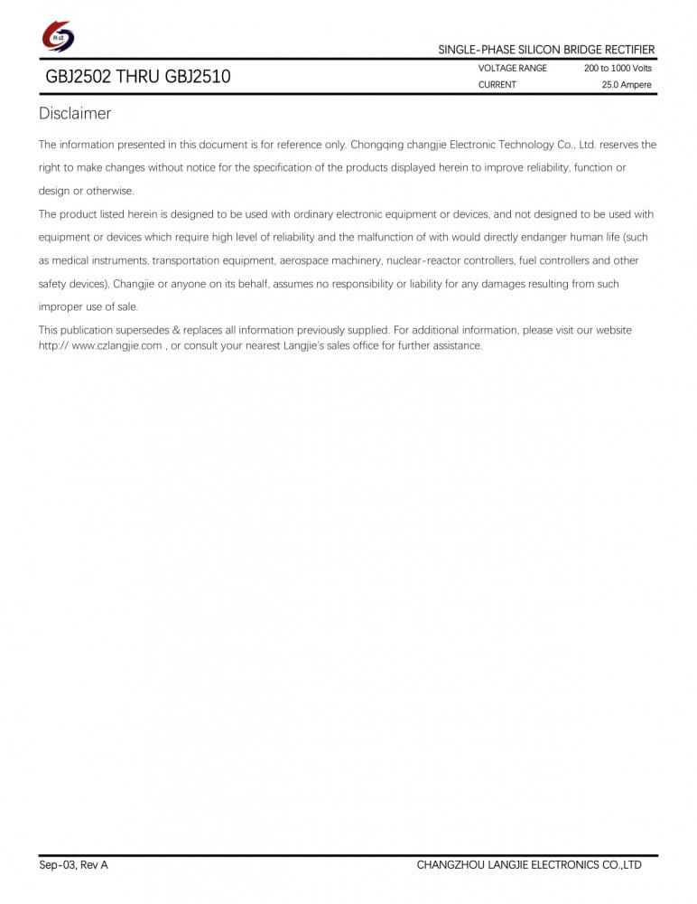 GBJ2510 datasheet page 5