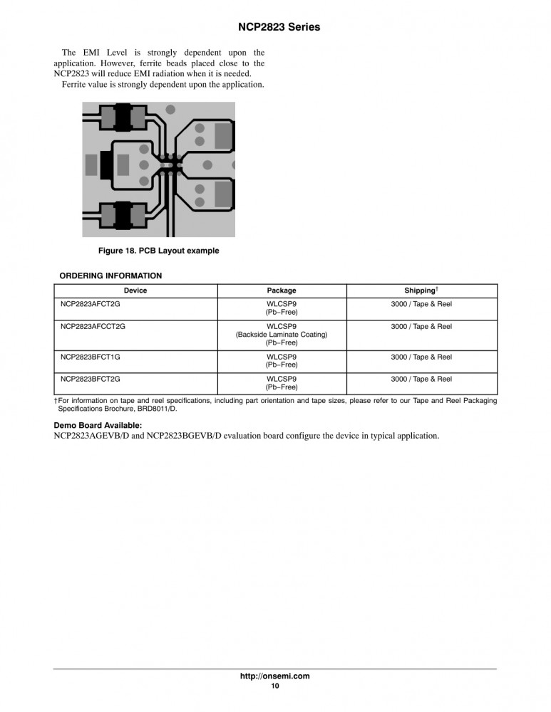 NCP2823 datasheet page 10