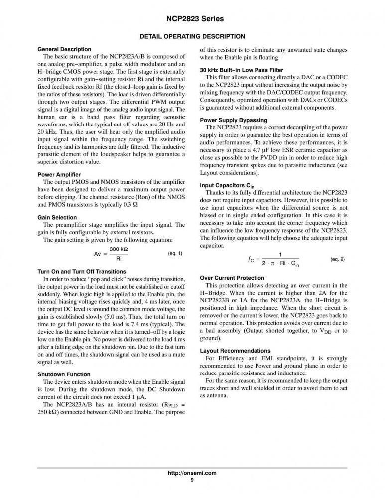 NCP2823 datasheet page 9