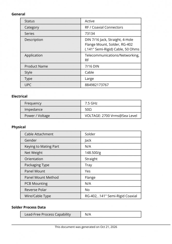 Technical document visual, page 2 for product 731340030