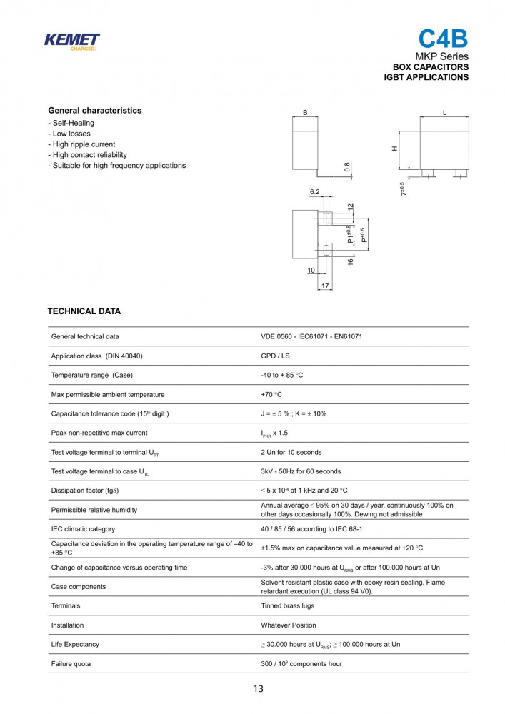 KEMET technical document page 1
