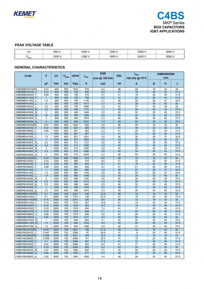KEMET technical document page 2