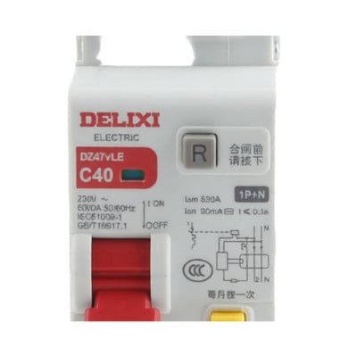 Delixi Electric DZ47VLE4C40 Miniature Residual Current Circuit Breaker