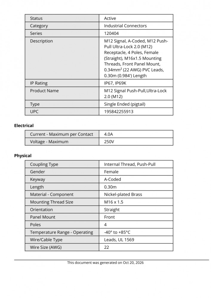 Supplied MOLEX specification document preview image 2