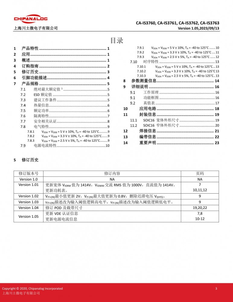 CA-IS3762LN datasheet page 3