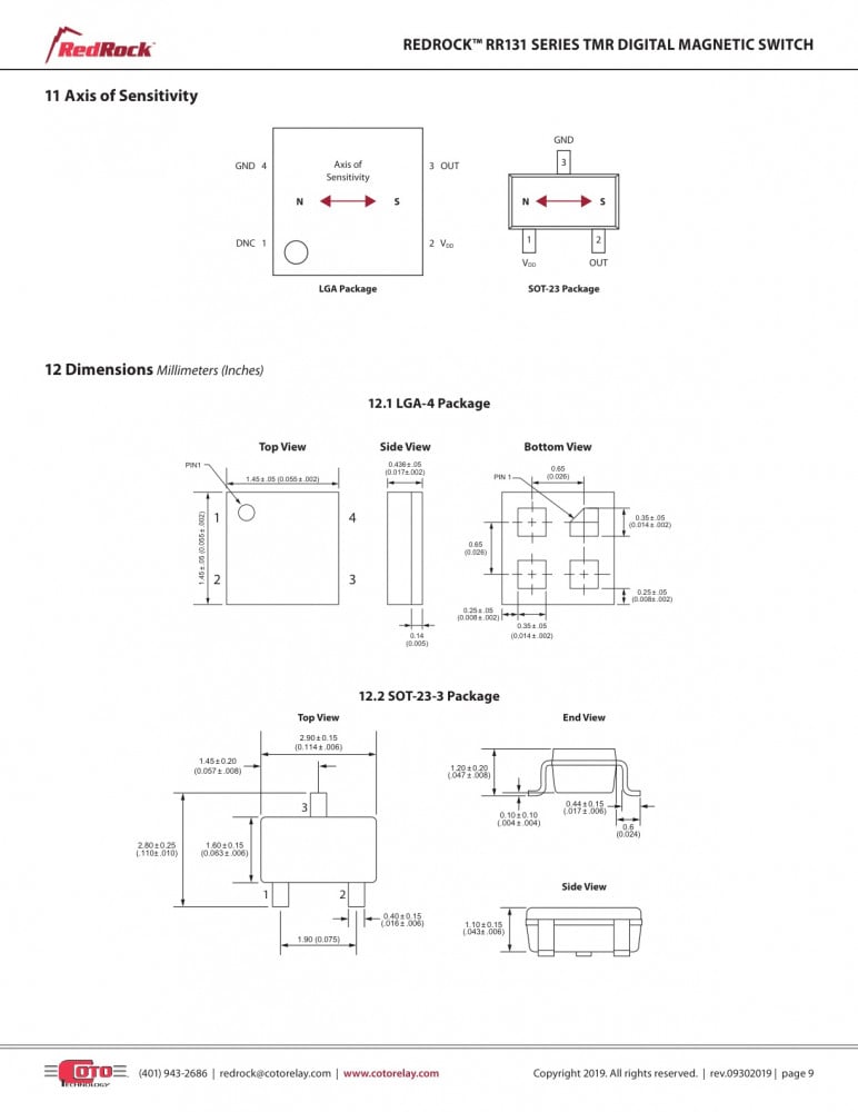 COTO RR131 datasheet page 9