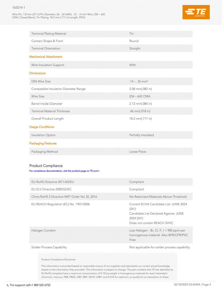 165514-1 technical document page 2