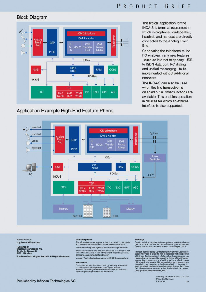 Infineon PSB21483 technical document page 2