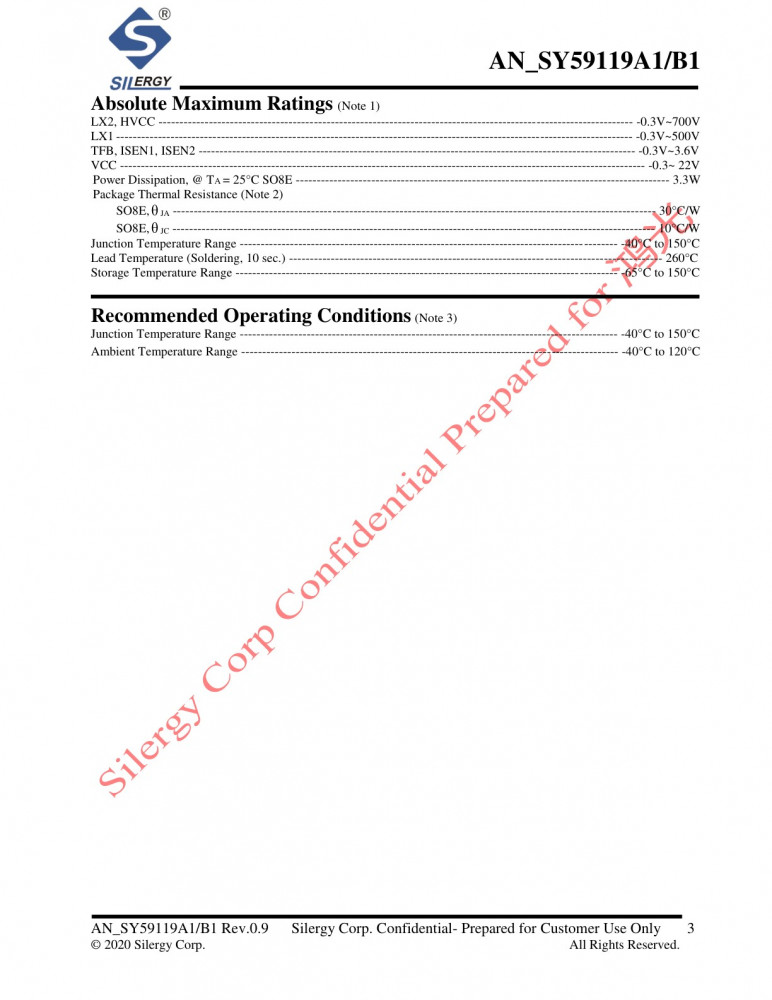 SY59119A1FCC technical document page 3