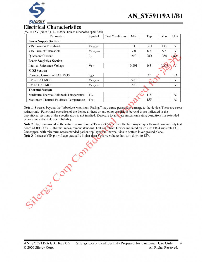 SY59119A1FCC technical document page 4