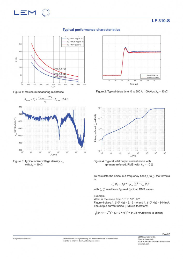 LEM LF 310-S datasheet page 5