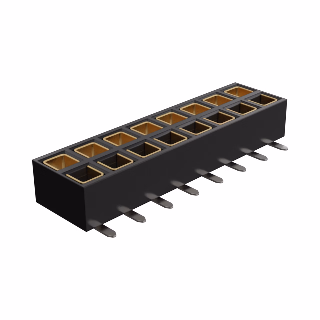 2.00mm Pitch Milli-Grid Receptacle, Surface Mount, Bottom Entry, 0.38µm Gold (Au) Plating, 18 Circuits, Tube, Lead-Free