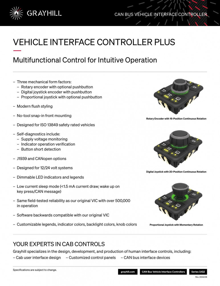 Grayhill VIC Plus documentation page 1