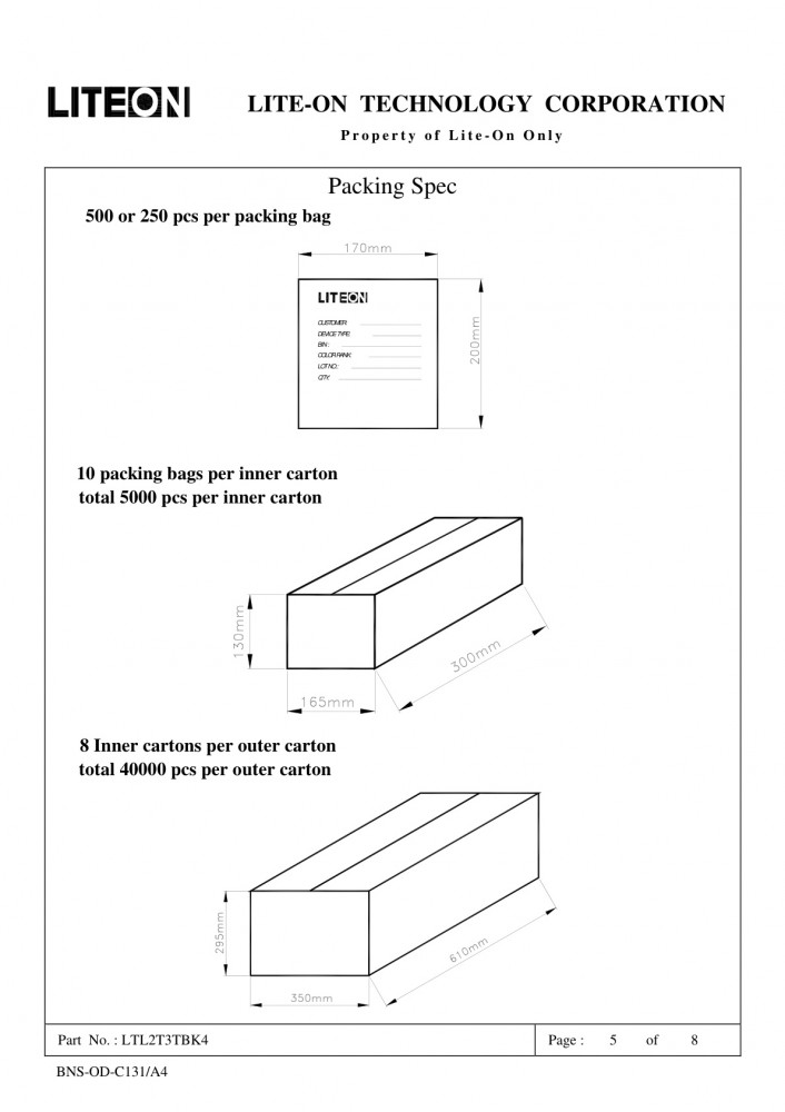 LTL2T3TBK4 datasheet page 5