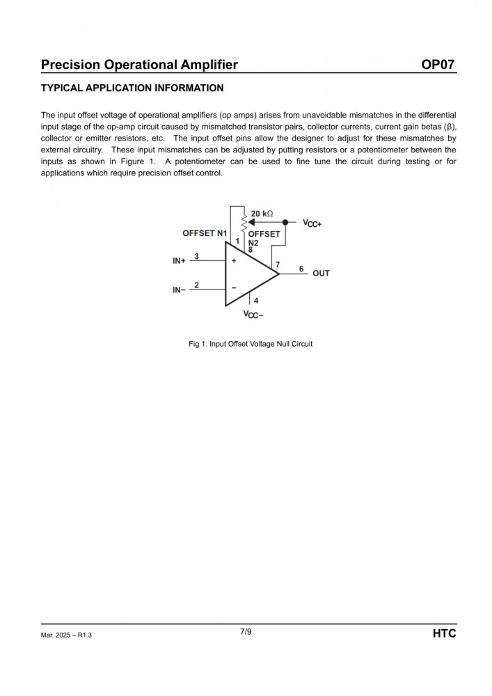 OP07N datasheet page 7