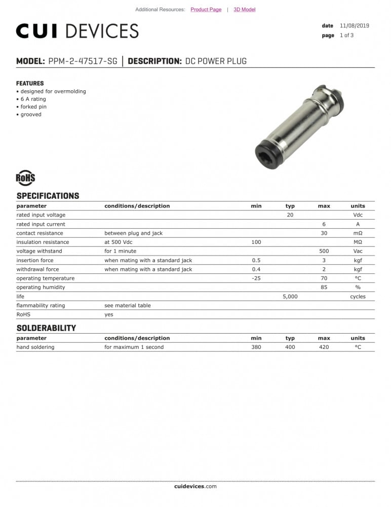 PPM-2-47517-SG datasheet page 1