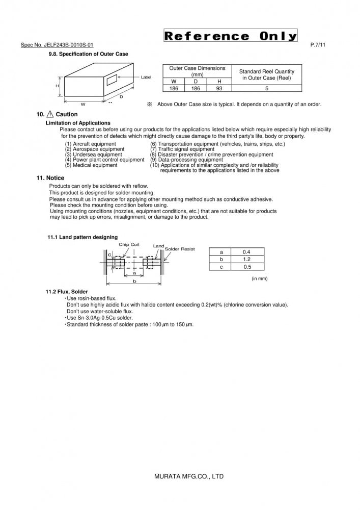 Murata LQG15HS reference specification page 7