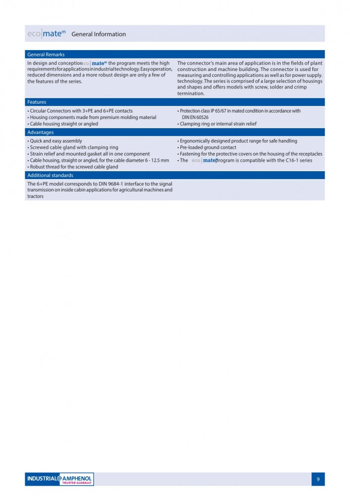 Amphenol eco|mate documentation page 9