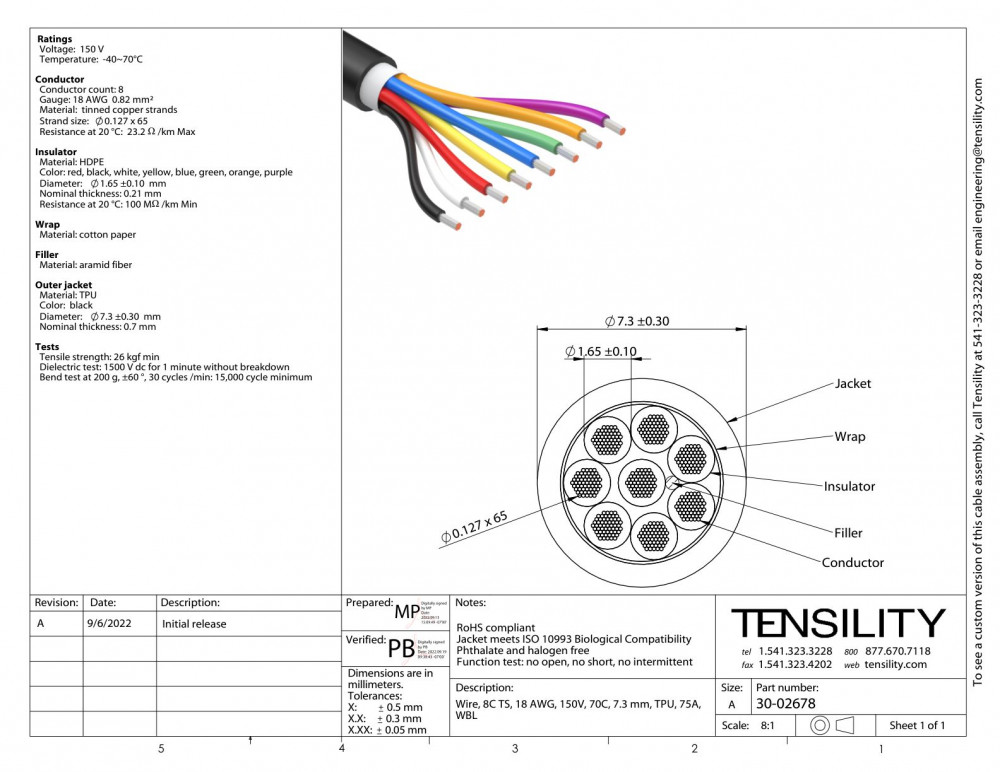 Tensility International 30-02678 product drawing preview