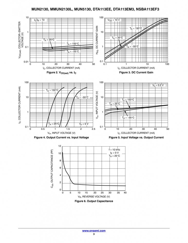 DTA113EET1G datasheet page 3