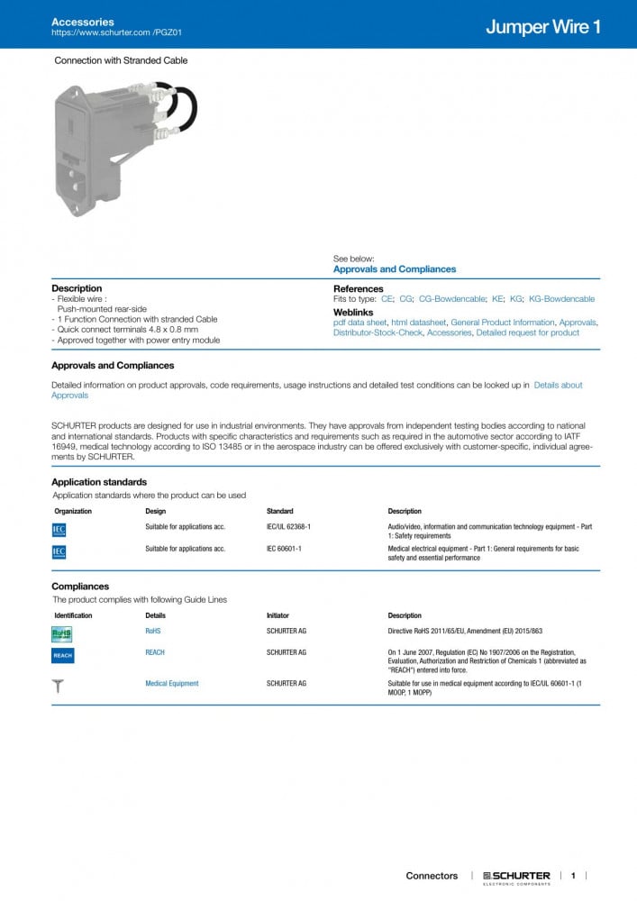 SCHURTER 0881.0074 document page 1