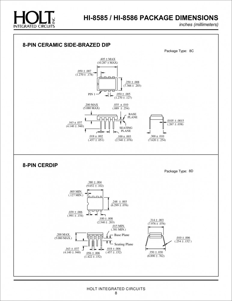 HI-8585 datasheet page 8