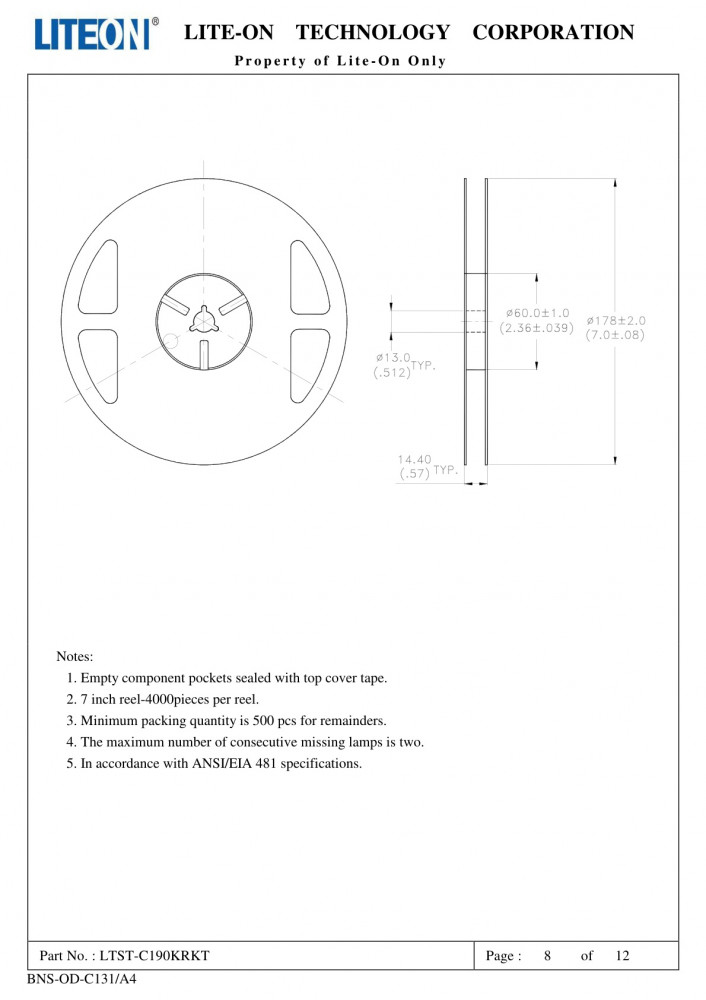 LTST-C190KRKT datasheet page 9
