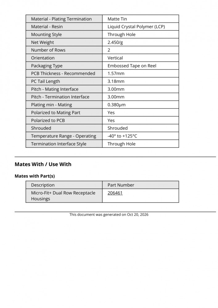 MOLEX 2068322022 technical document image 3