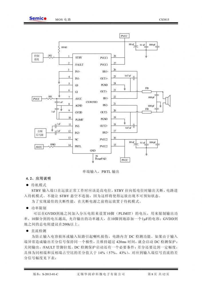 CS3815EO datasheet page 8