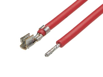 Pre-Crimped Lead KK Plus 250 Female-to-Pigtail, Tin (Sn) Plating, 450.00mm Length, 24 AWG, Black