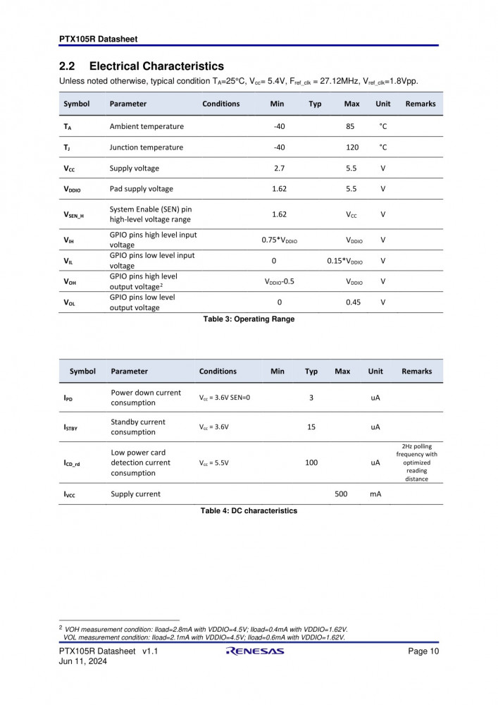 PTX105R technical document page 10