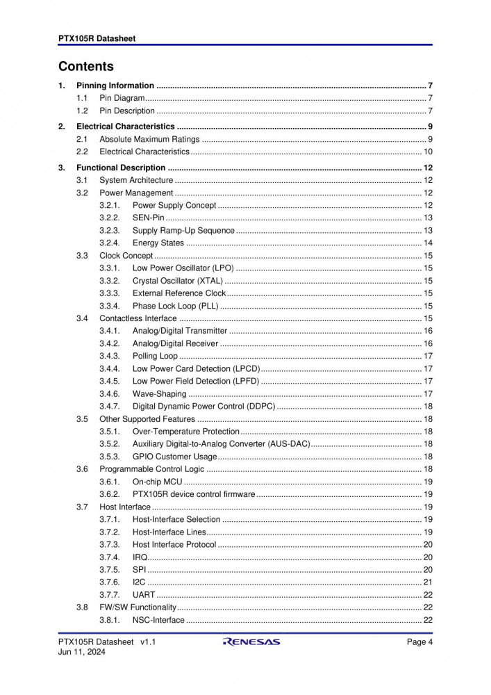 PTX105R technical document page 4