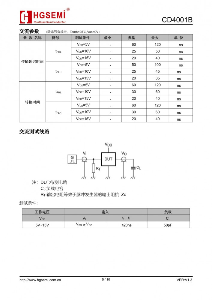 CD4001BE technical document page 5