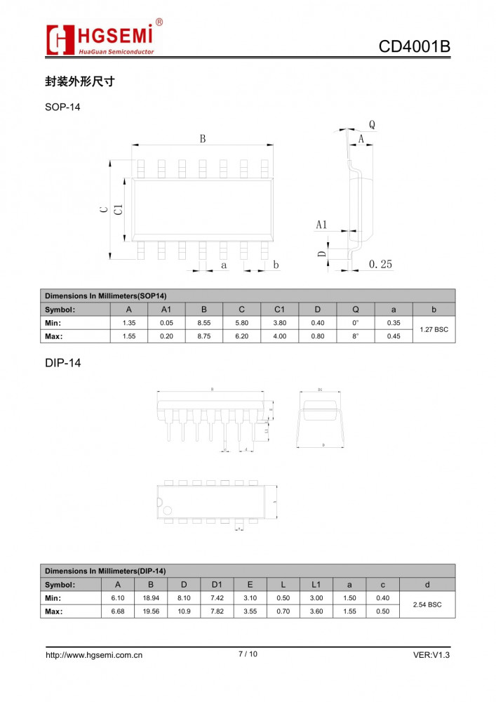 CD4001BE technical document page 7