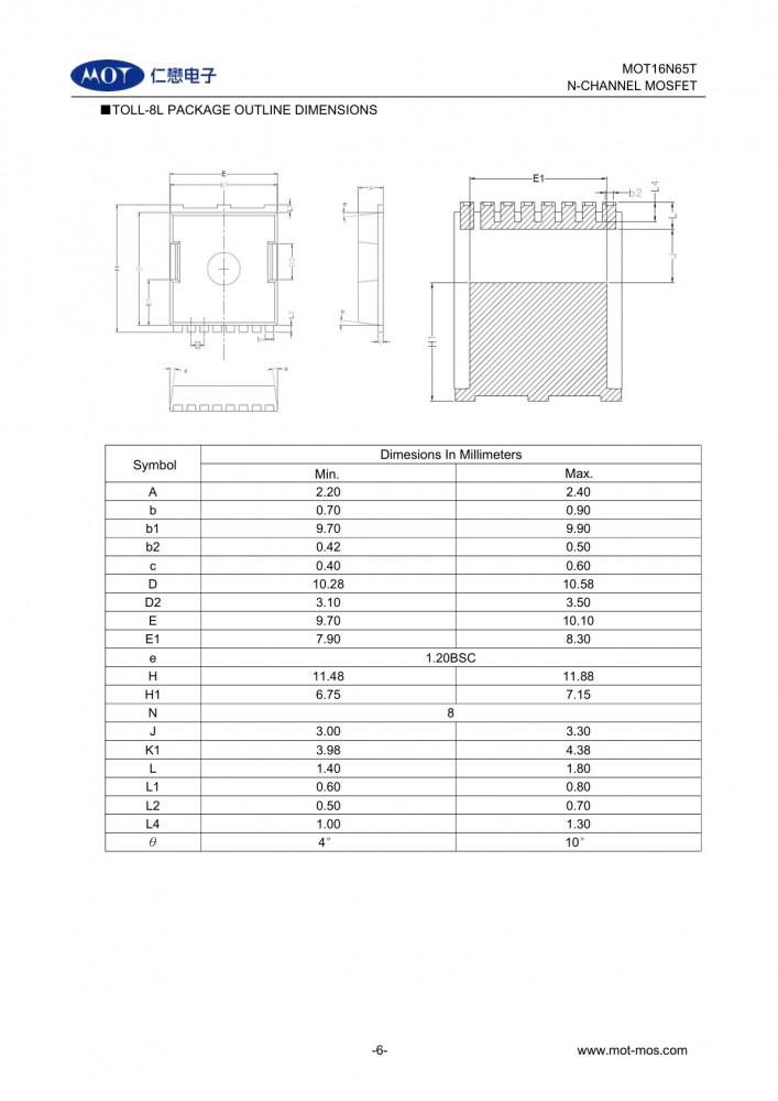 MOT16N65T datasheet page 6