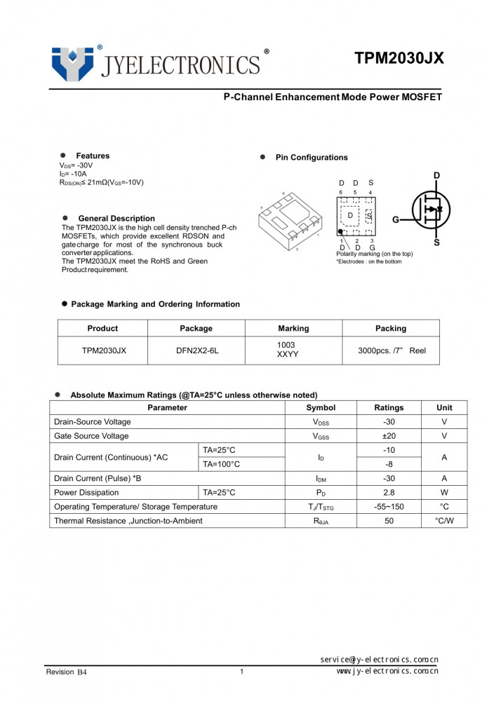 TPM2030JX datasheet page 1