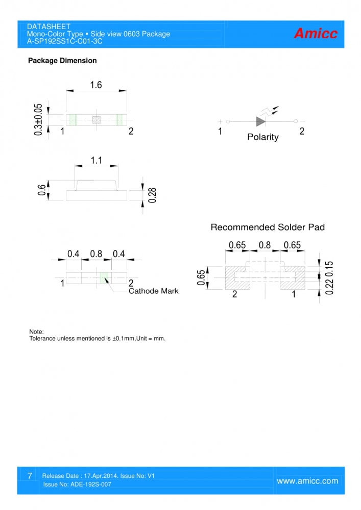 A-SP192SS1C-C01-3C datasheet page 7