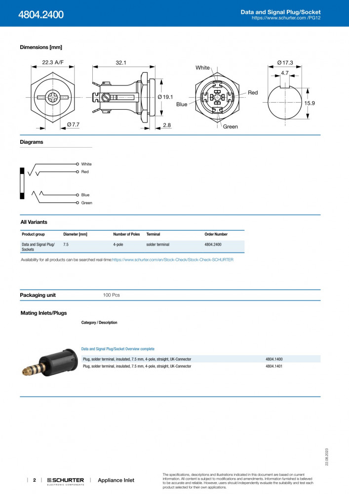 SCHURTER 4804.2400 technical document page 2