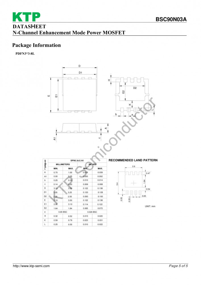 BSC90N03A datasheet page 5