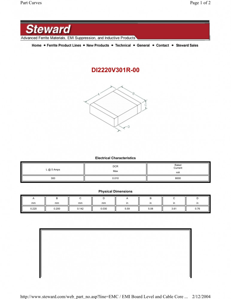 DI2220V301R-00 technical document page 1