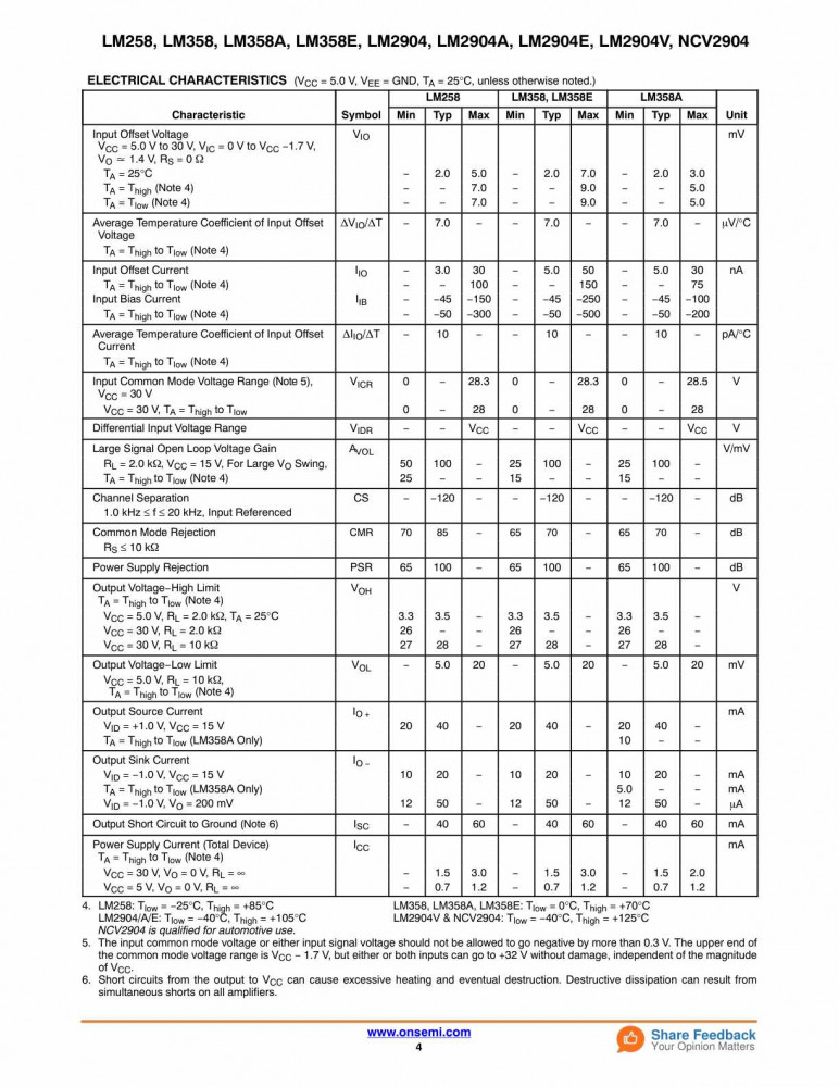 LM258 technical document preview, page 4