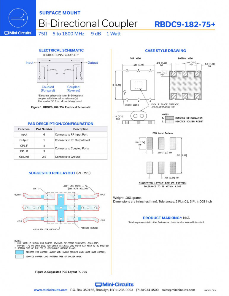 RBDC9-182-75+ datasheet page 3