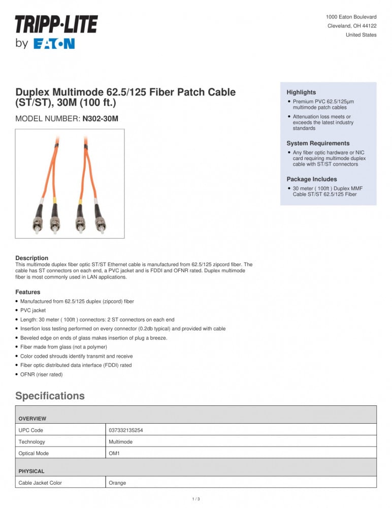 N302-30M technical document page 1