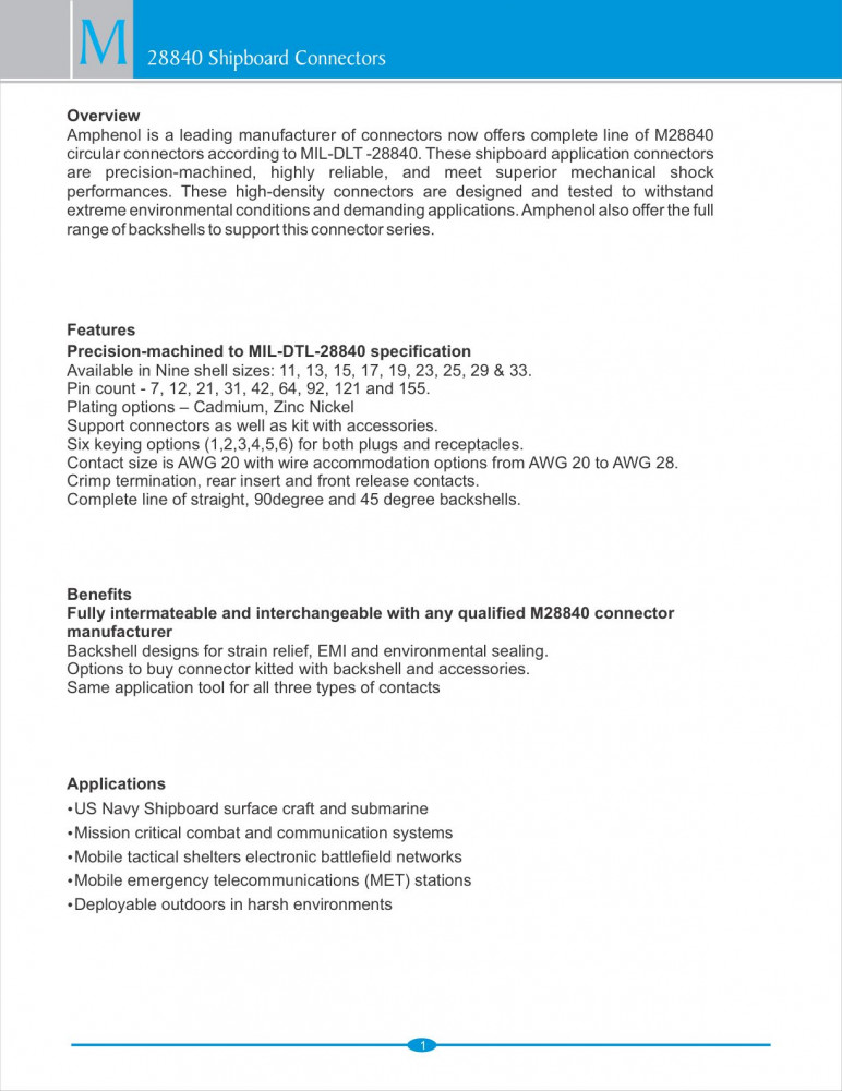 Amphenol M28840 documentation page 4