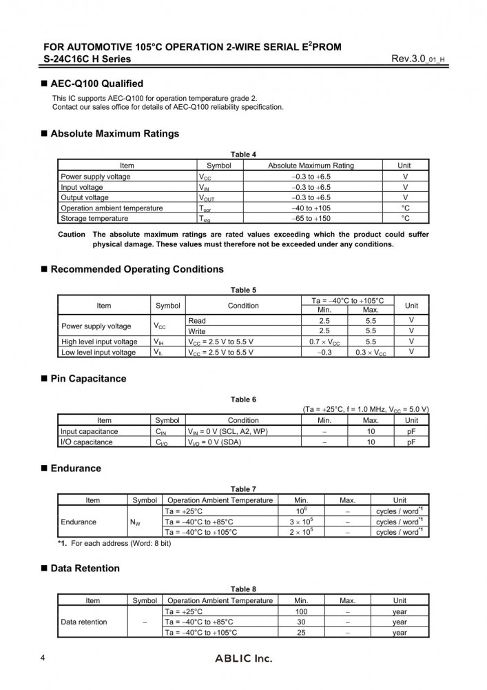 S-24C16C datasheet page 4