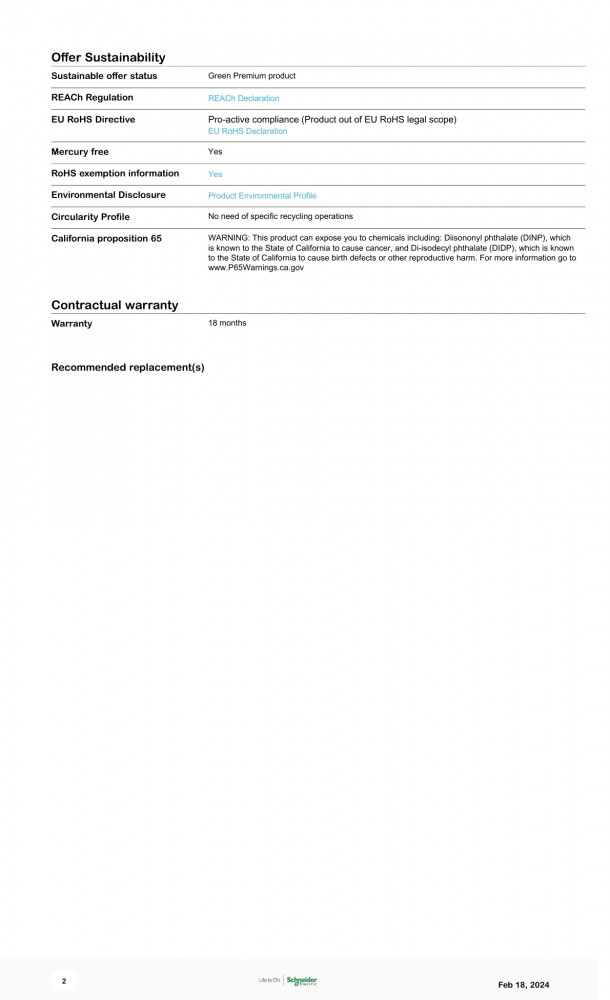 ZCDEN12 product data sheet page 2
