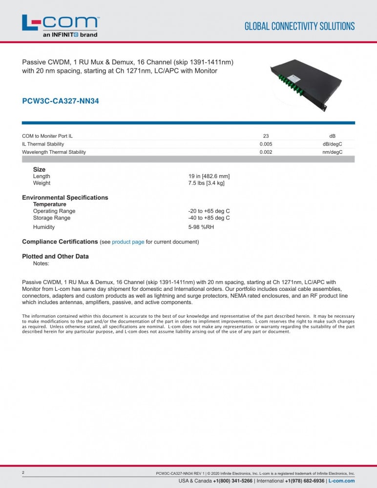 PCW3C-CA327-NN34 technical document page 2