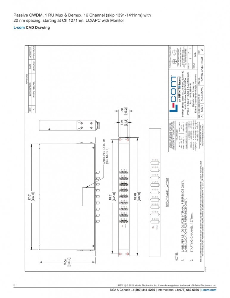 PCW3C-CA327-NN34 technical document page 3