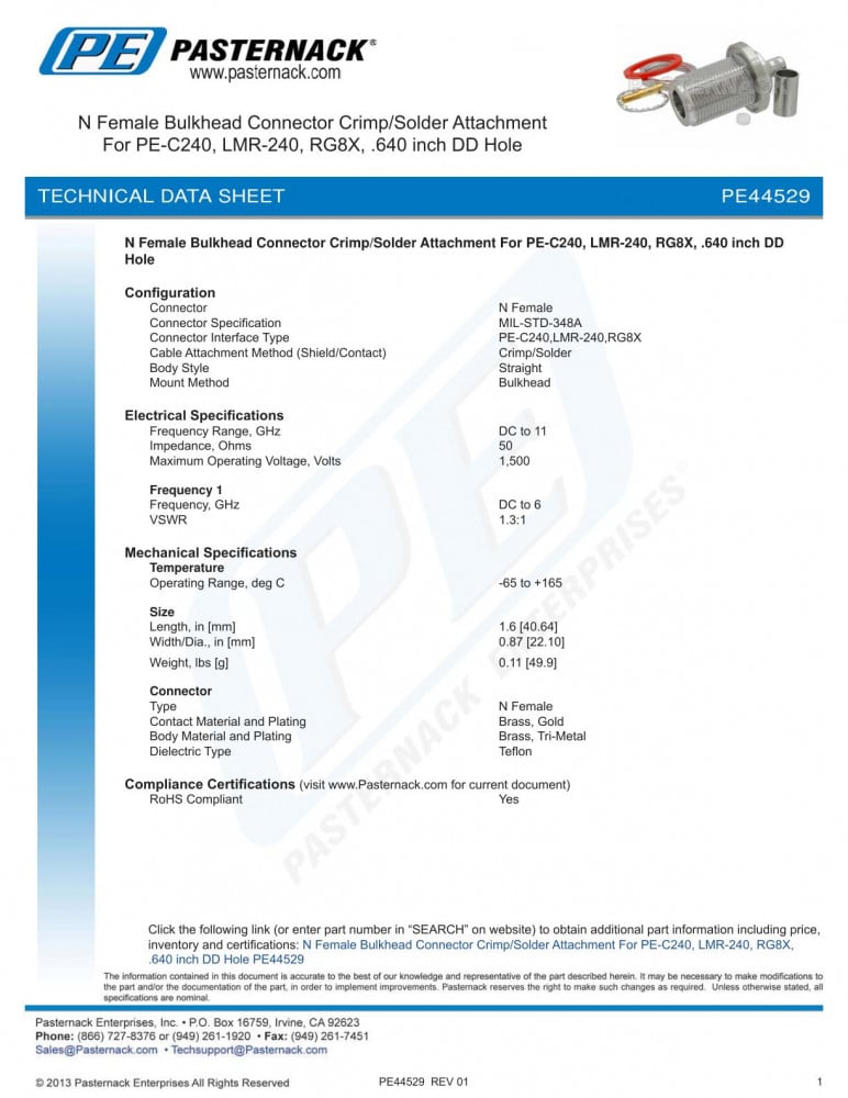 PE44529 technical document page 1